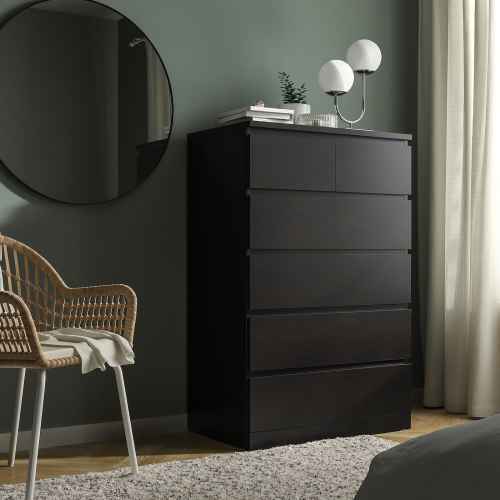 IKEA MALM Chest of 6 Drawers Brown Furniture Urban Sales